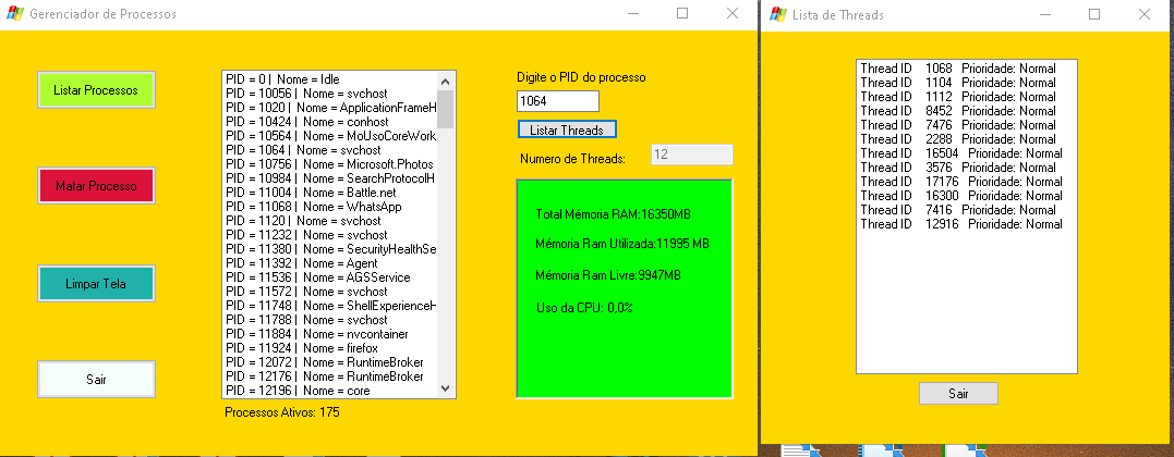 GitHub - alyssonhgd/Gerenciador-de-Processos: Alguns trabalhos produzidos na faculdade em ...