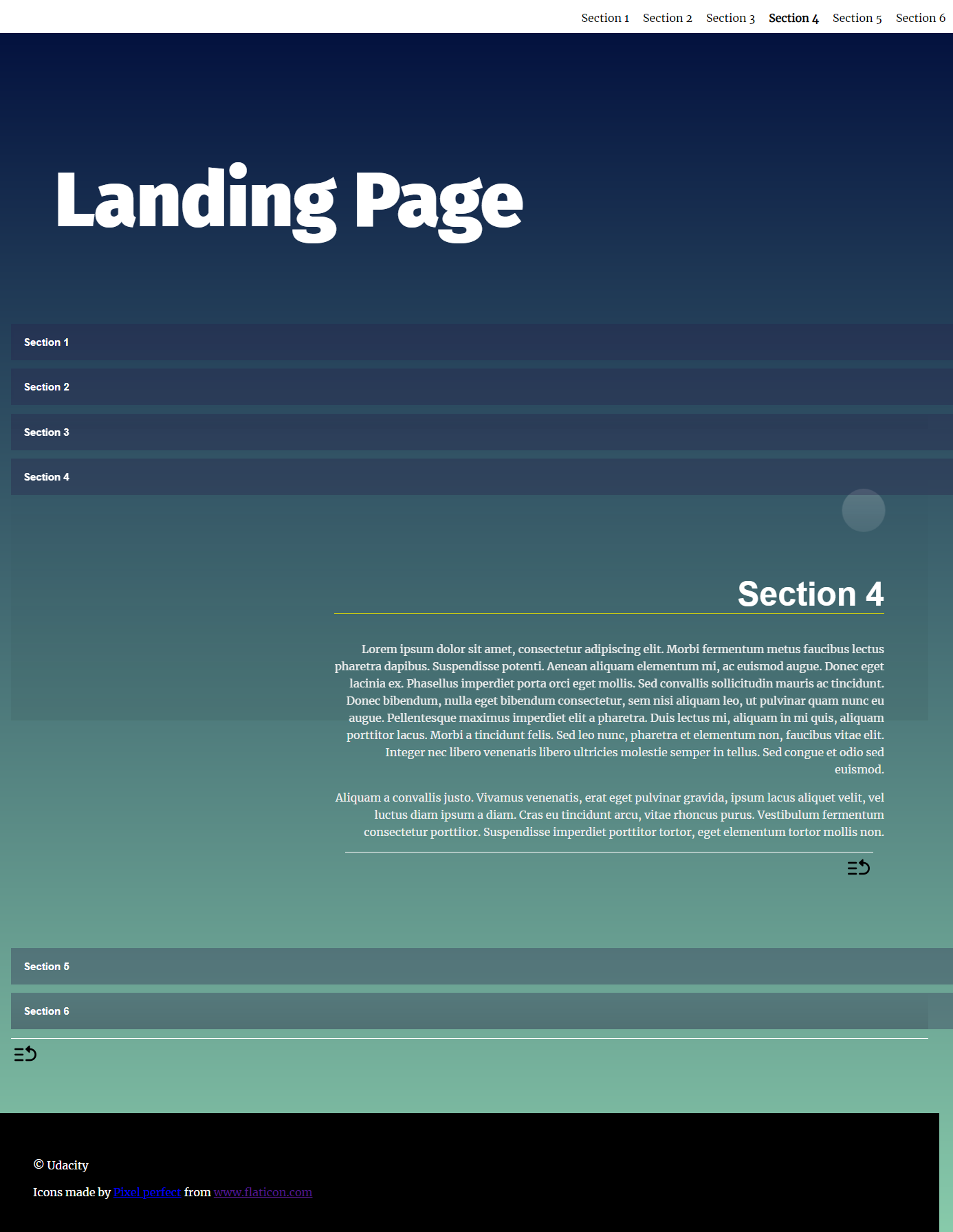 GitHub - muhammad-medhat/Landing-Page: Udacity js course Project