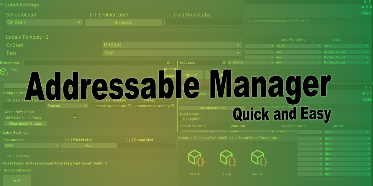 Github Sujanduttamishra Addressablesmanager Set Addressable Asset