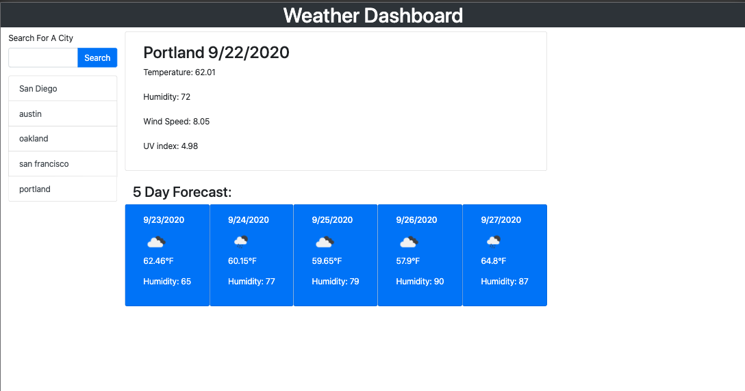 GitHub - hunterwk/weather-forecast-ajax