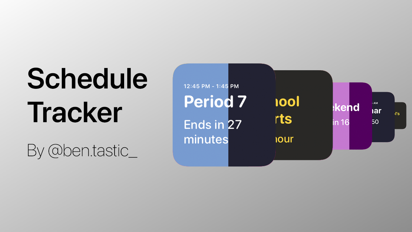 GitHub - benkoppe/ScheduleWidget: A widget for your iPhone home screen ...