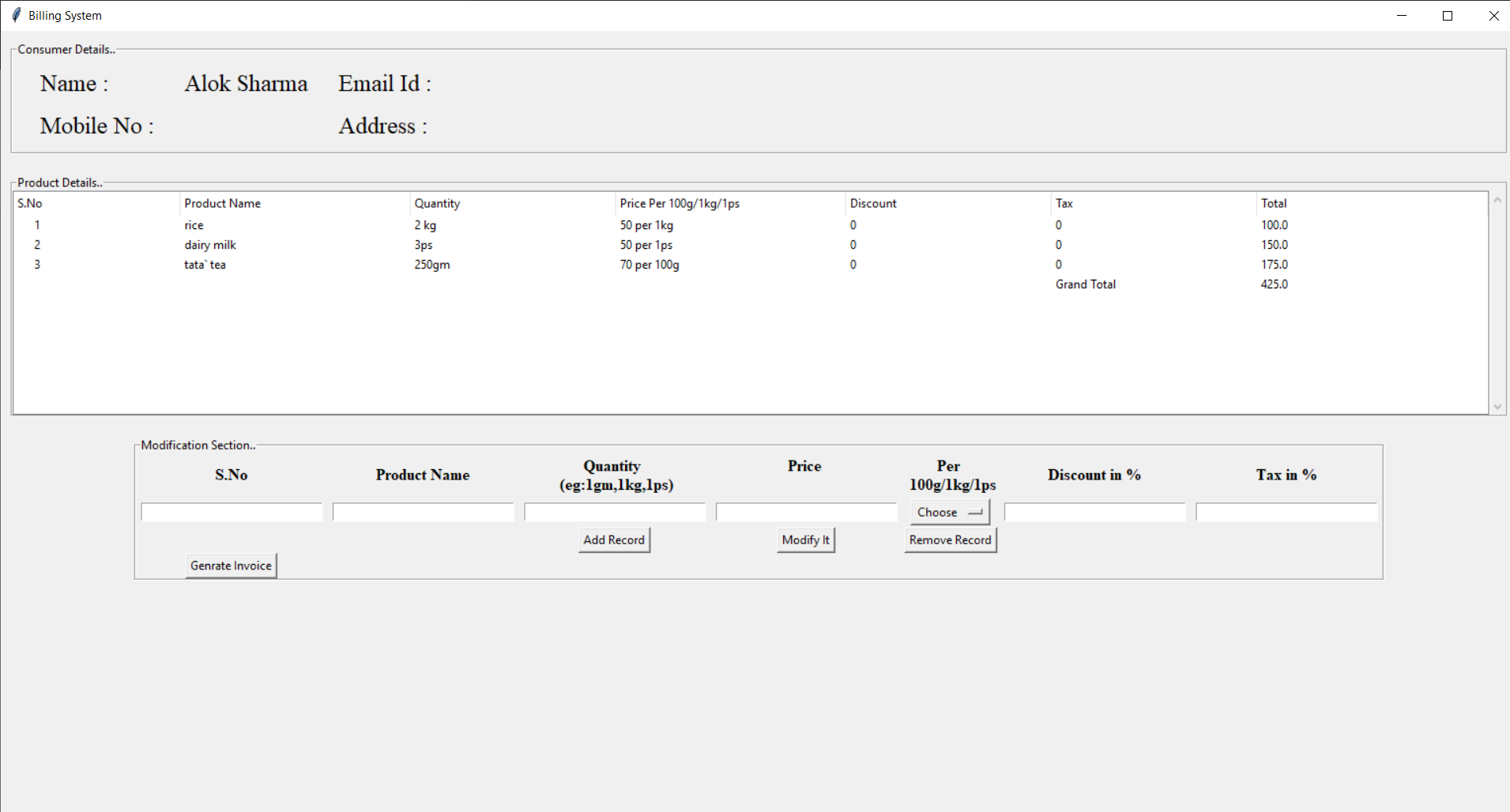 GitHub - alok92iit/Billing-System