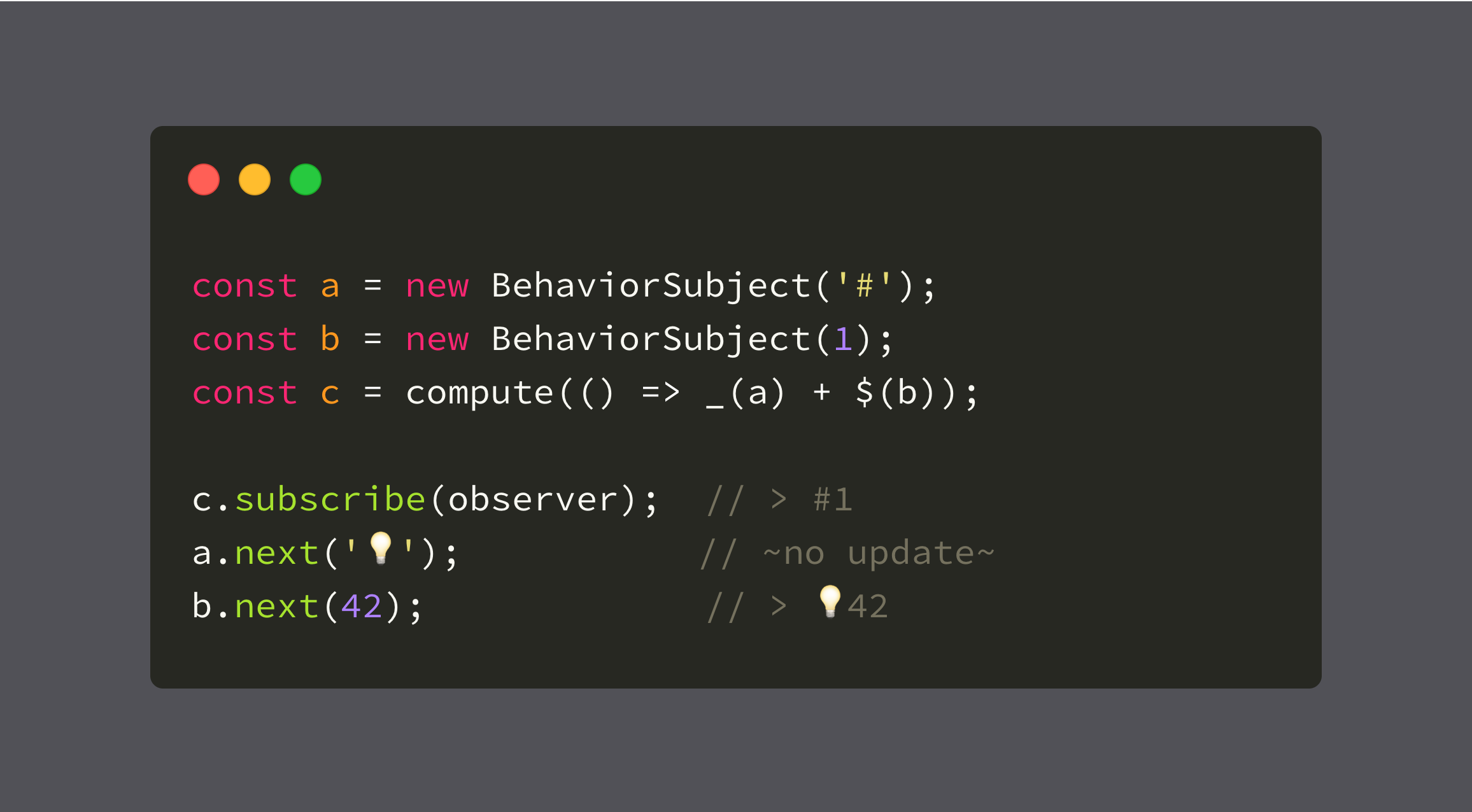 GitHub - kosich/rxjs-autorun: Re-evaluate an expression whenever Observable in it emits