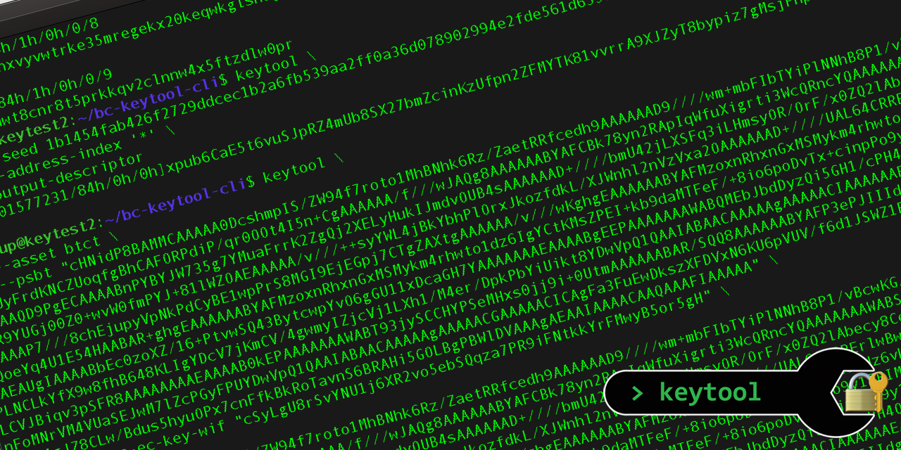 GitHub - BlockchainCommons/keytool-cli: Cryptocurrency key & address derivation for the command line
