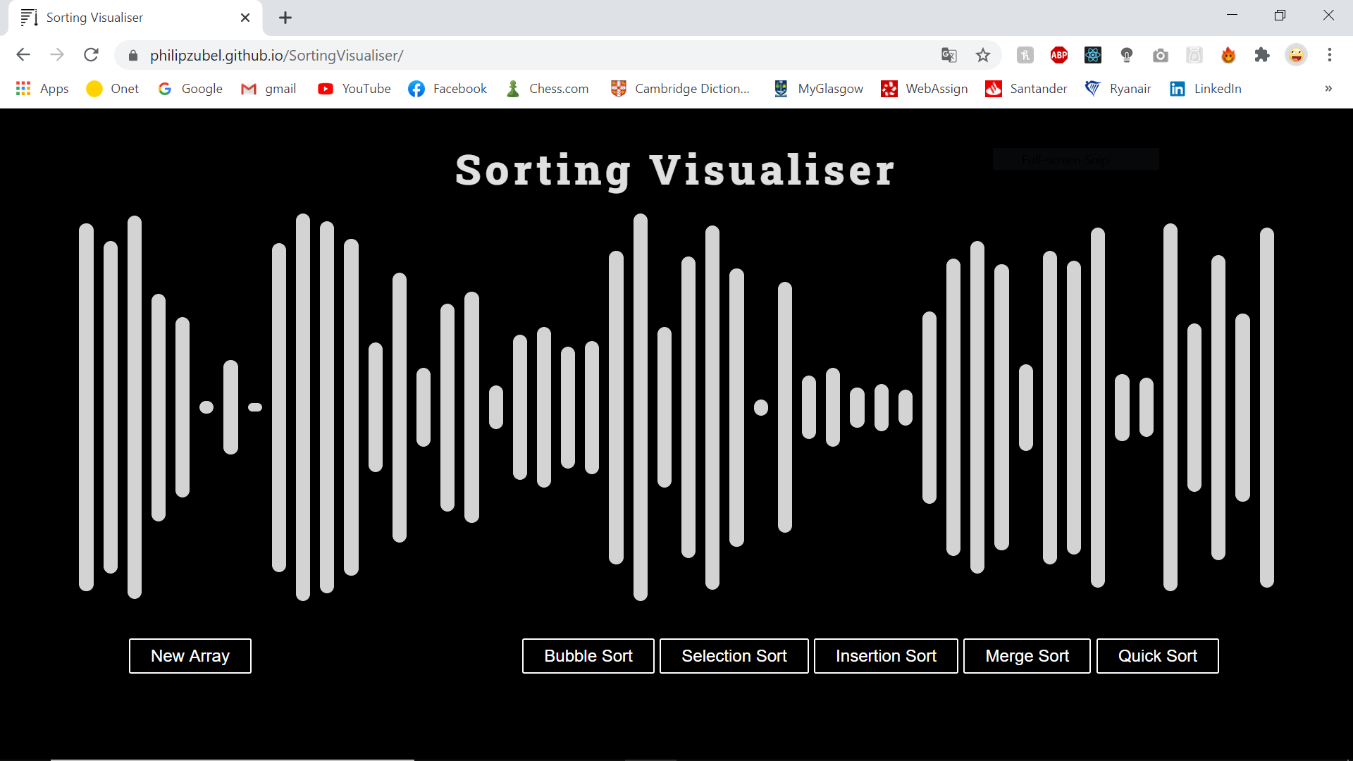 GitHub - PhilipZubel/SortingVisualiser