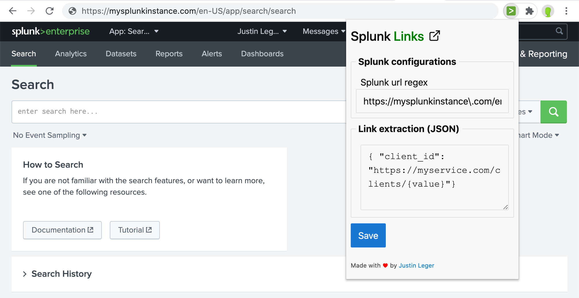 GitHub - jusleg/splunk-links: Add link to splunk event results