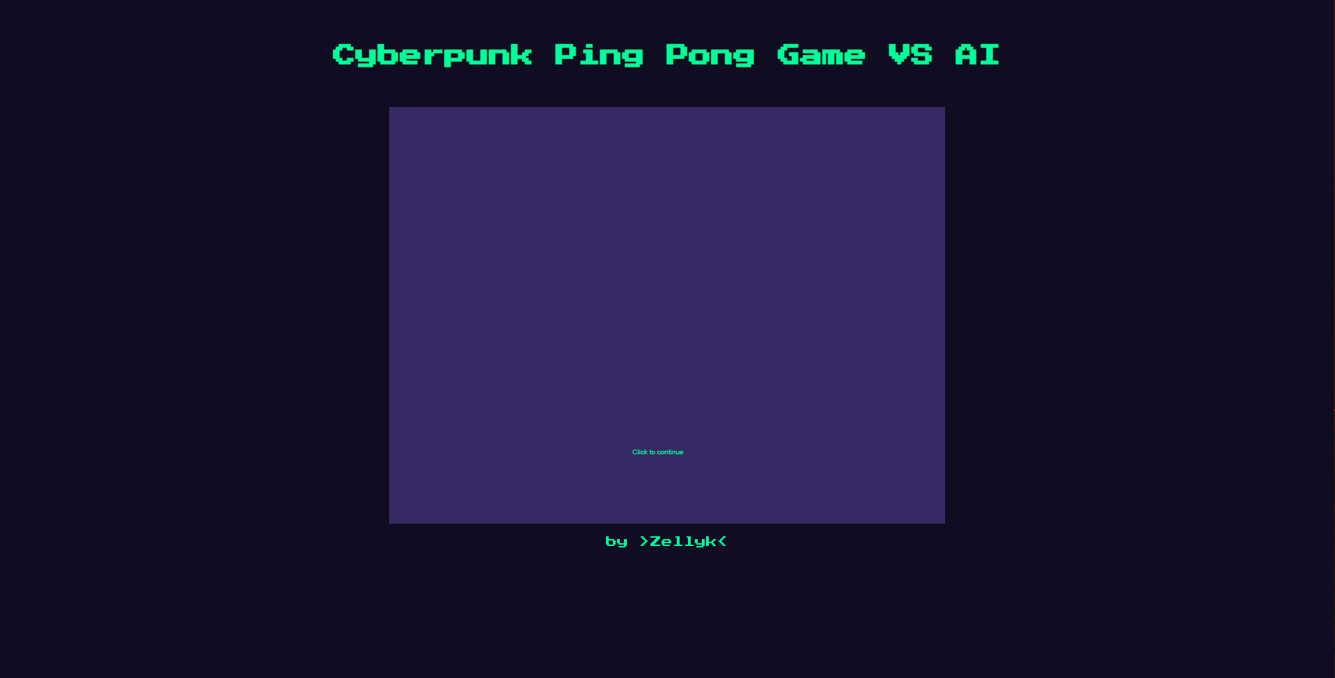 GitHub - zellyk/Cyberpong-Game: Small javascript ping pong game