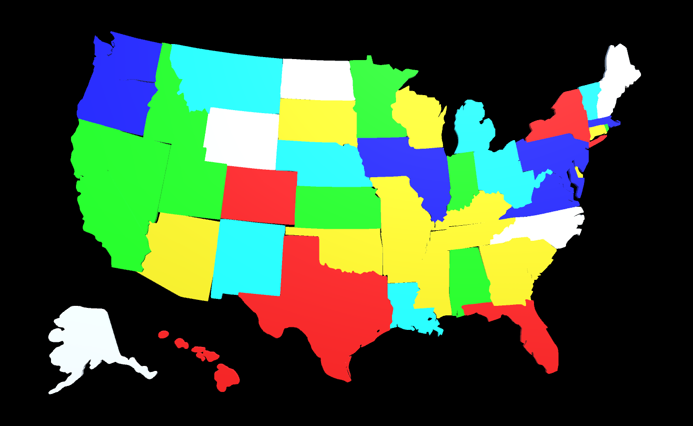 GitHub - CMotley8/UnityUSChoroplethMap: Choropleth Map of the US using ...