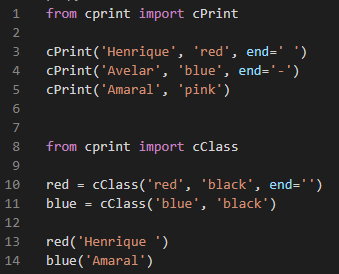 GitHub - havelar/cPrintFormat: Function and class to easy print colored.