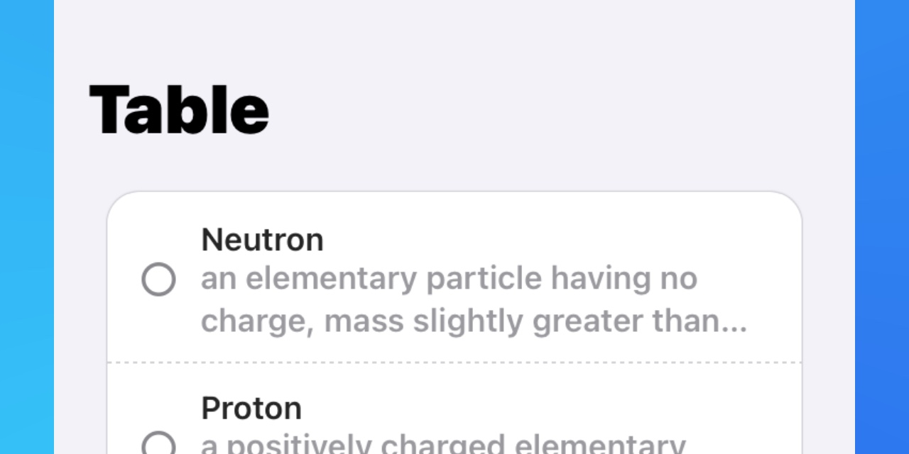 Github Entangleduserswiftui Table Customizable Tables For Swiftui