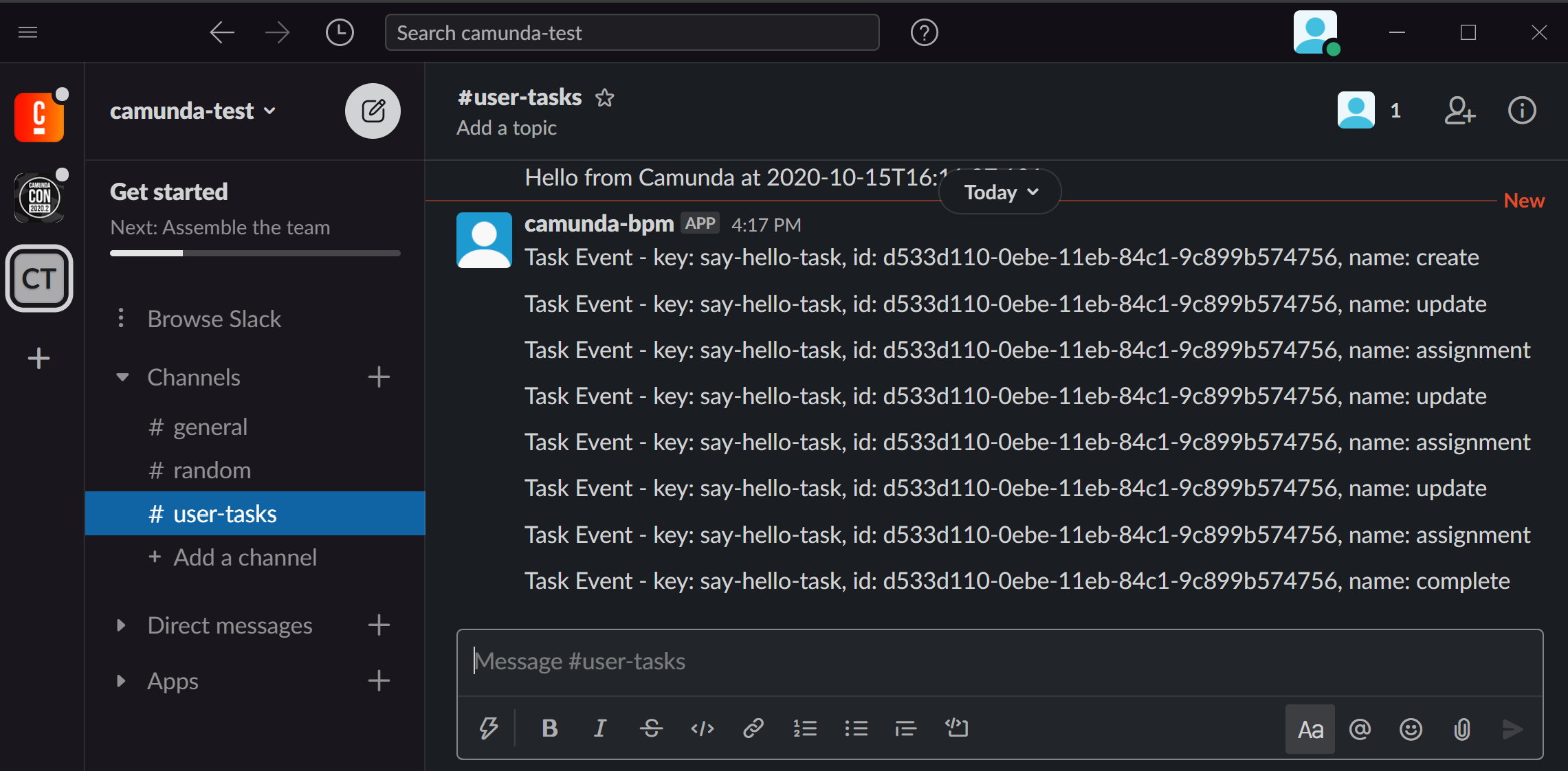 GitHub - rob2universe/camunda-slack