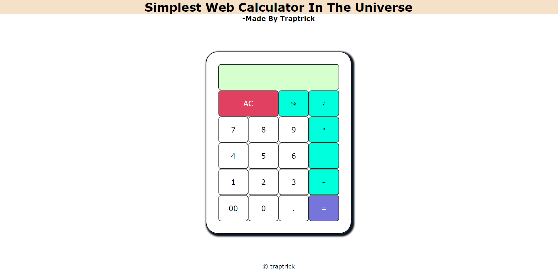 GitHub - traptrick/simplest-calculator-ever: A calculator made for ...