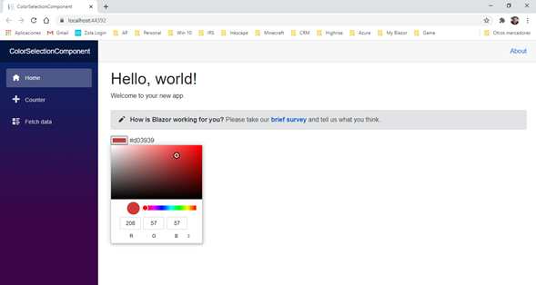 Github Marianojpcolorselectioncomponent Color Selection Component For Blazor Server Apps