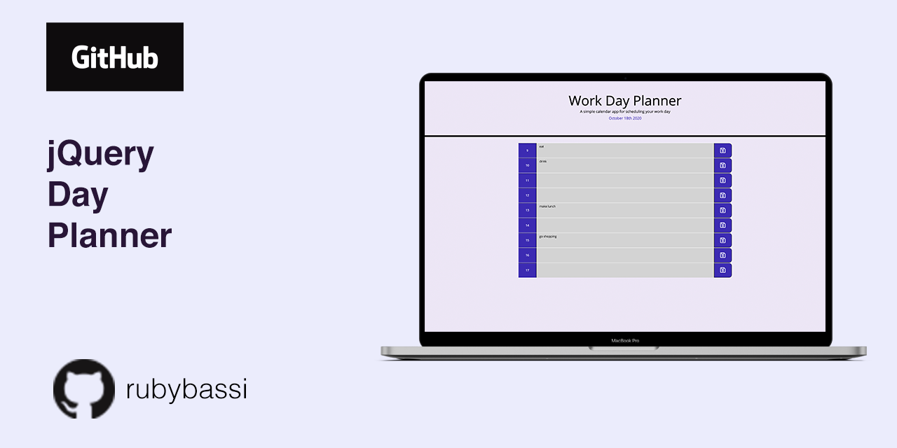 GitHub - rubybassi/define-my-day-planner: A simple day planner built with jQuery, responsive ...