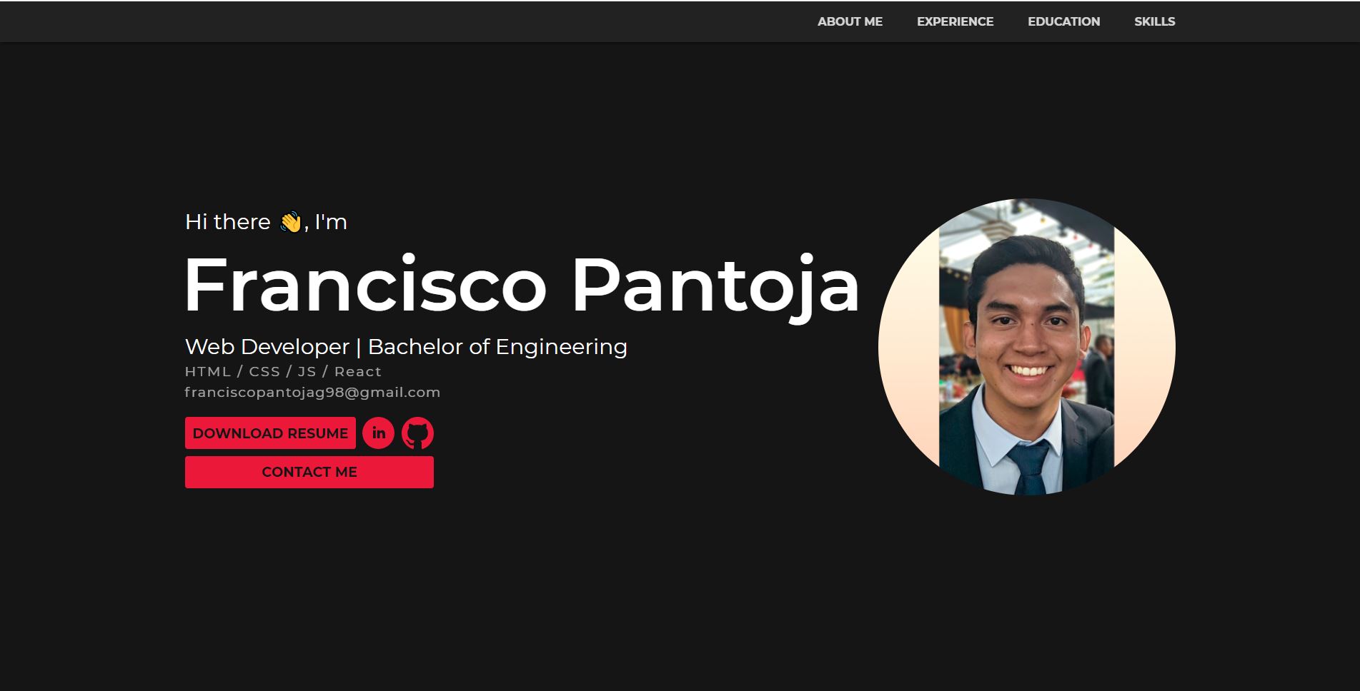 GitHub - franciscopantojag/nextjs-resume: A resume web site built with ...