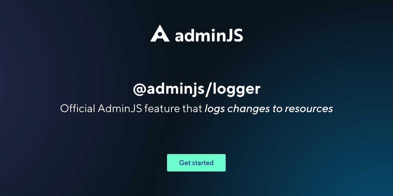 GitHub - SoftwareBrothers/adminjs-logger: Logger resource for AdminBro actions