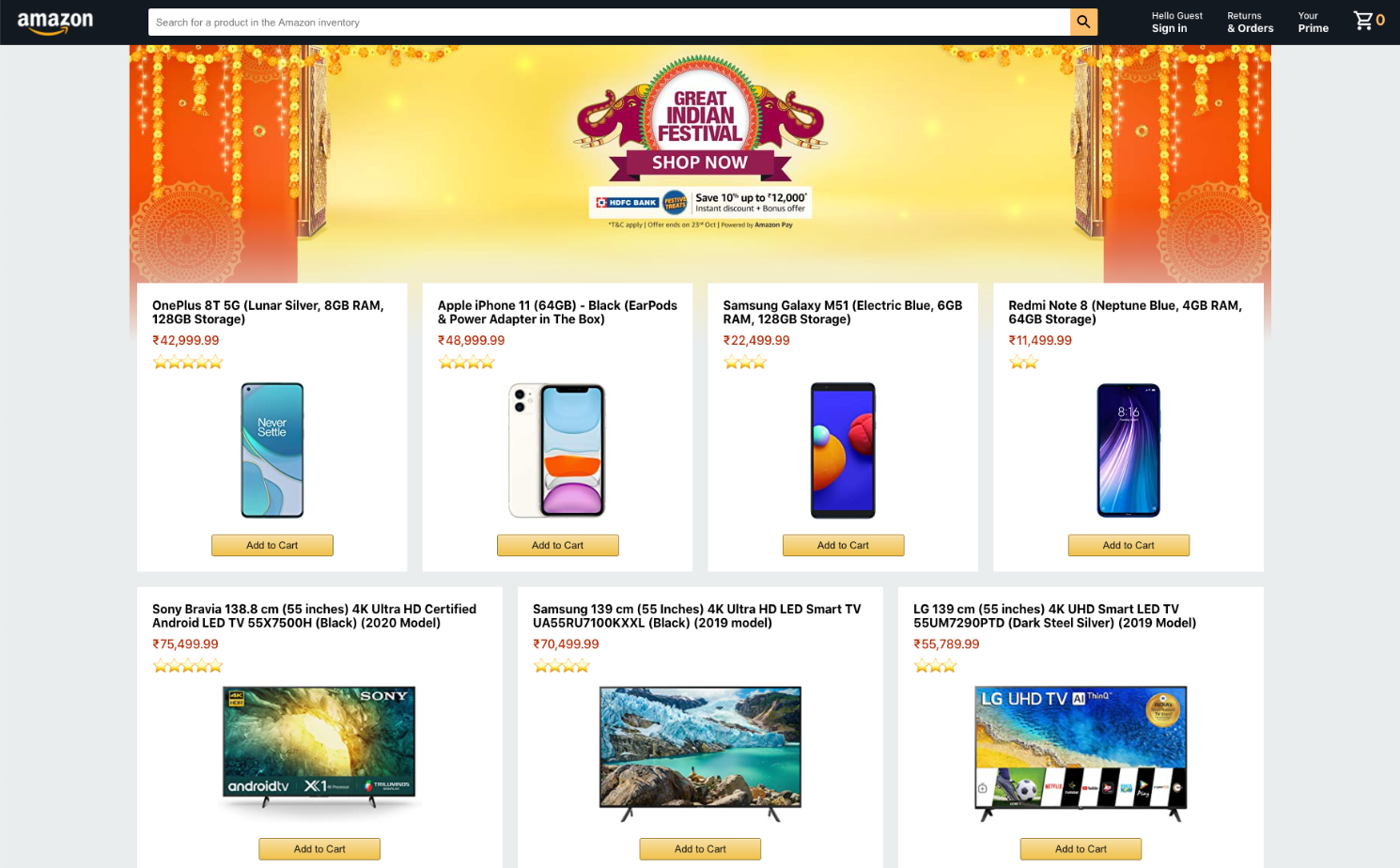 GitHub - sudmon200/amazon-ecommerce-clone: Amazon e-Commerce Clone