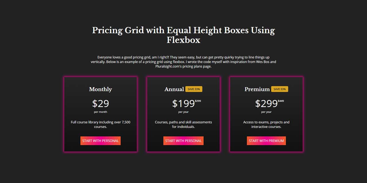 GitHub - kfairris/pricing-grid: An example of a pricing grid with equal height cards and buttons ...