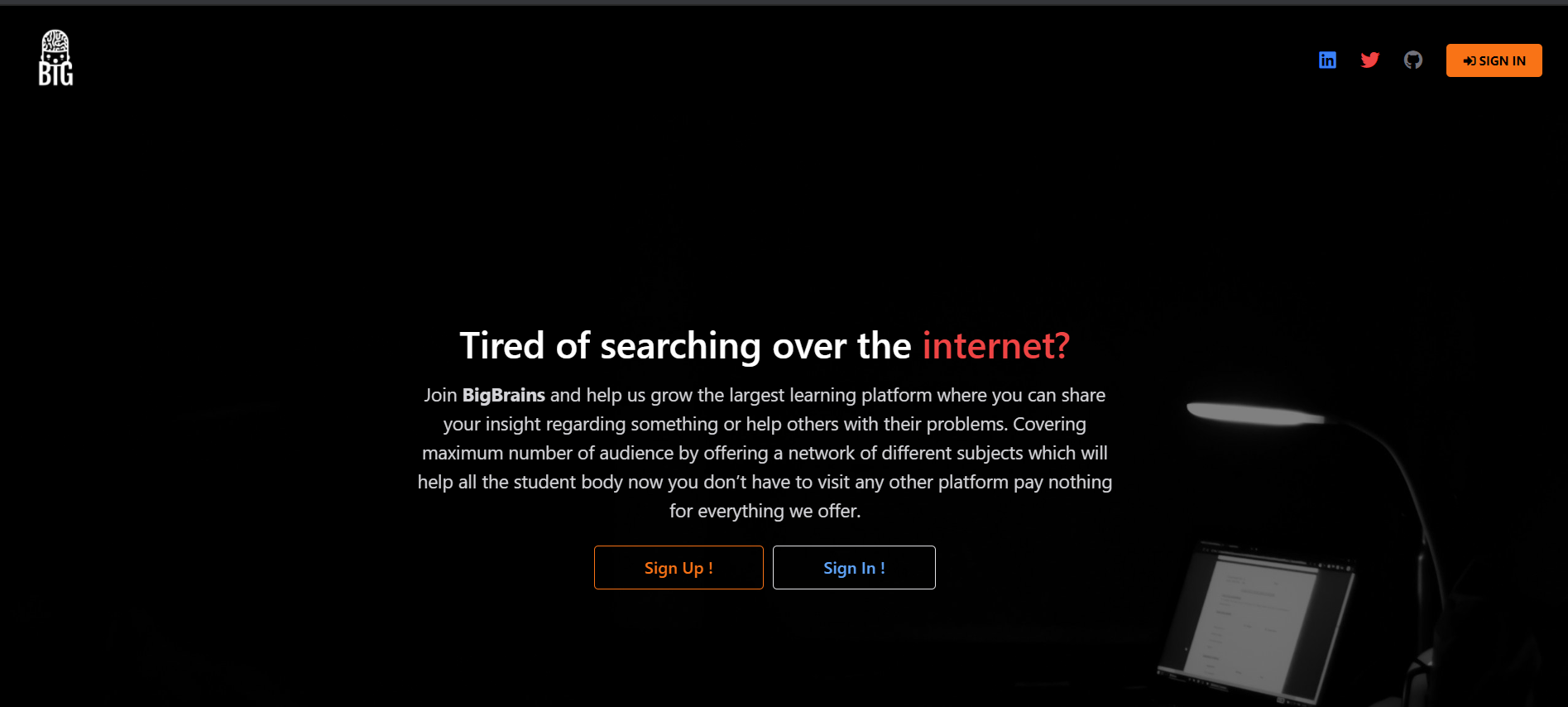 GitHub - abdullahmujahidali/FinalProject: Big Brains a social learning ...