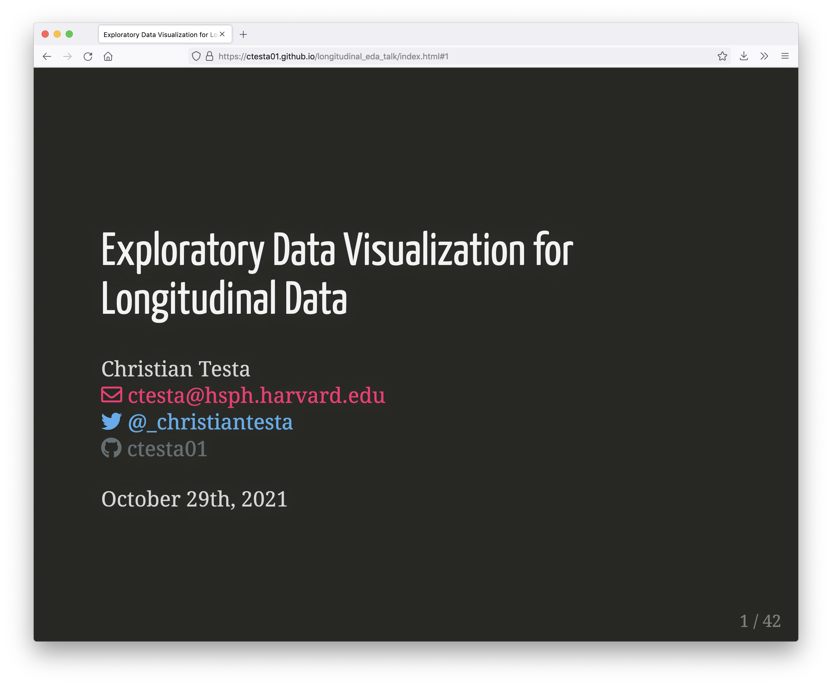 GitHub - ctesta01/longitudinal_eda_talk: A presentation on exploratory ...