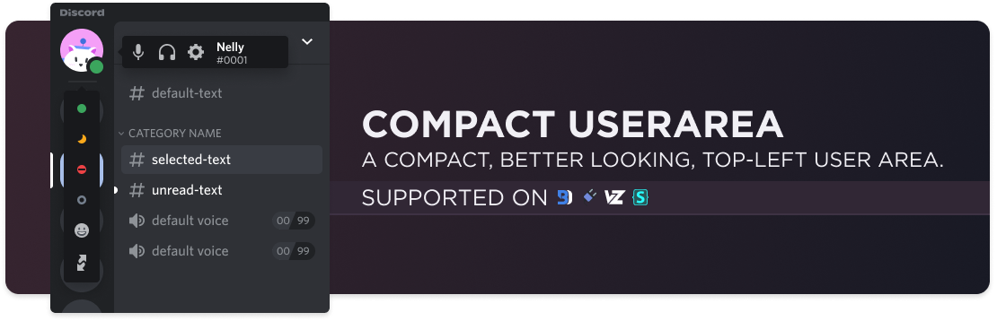 GitHub - discord-extensions/compact-userarea: A compact, better looking ...