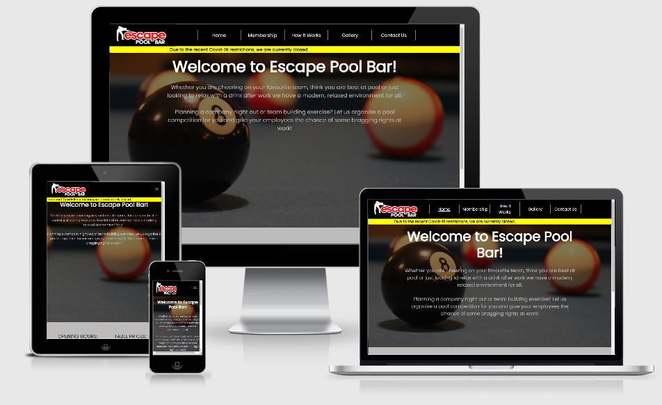 GitHub - Abibubble/milestone1-escape-pool-bar: Escape Pool Bar website ...