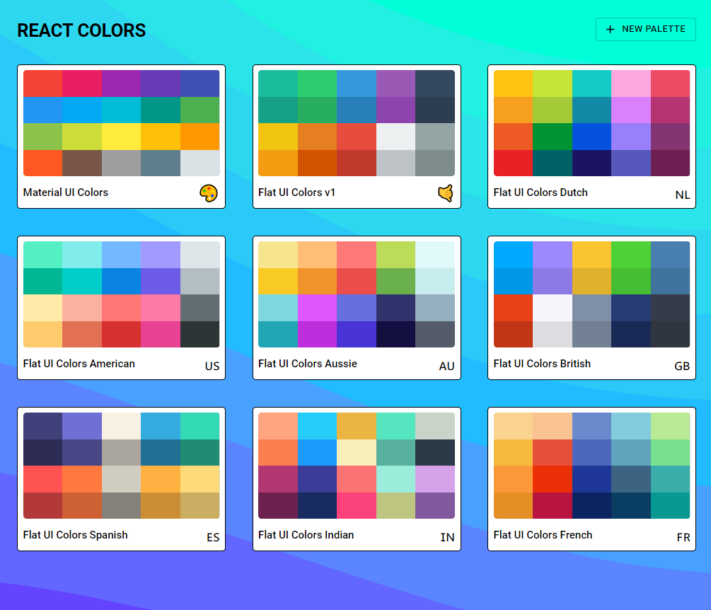 GitHub - Asifm95/react-color-palette: A flatuicolors inspired color ...