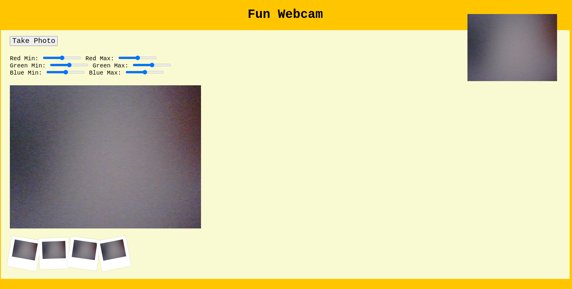 GitHub - laugeeme/js30-19-webcam-fun: Webcam user with effects GitHub - laugeeme/js30-19-webcam-fun: Webcam user with effects