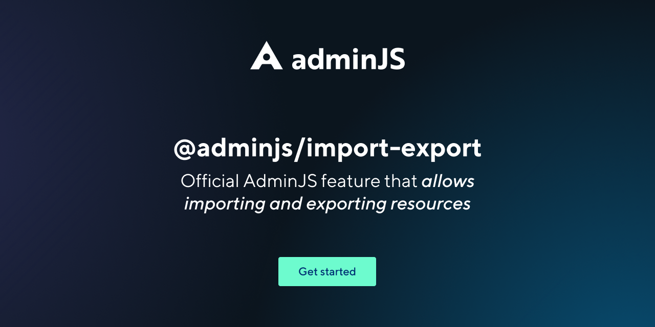 GitHub - SoftwareBrothers/adminjs-import-export