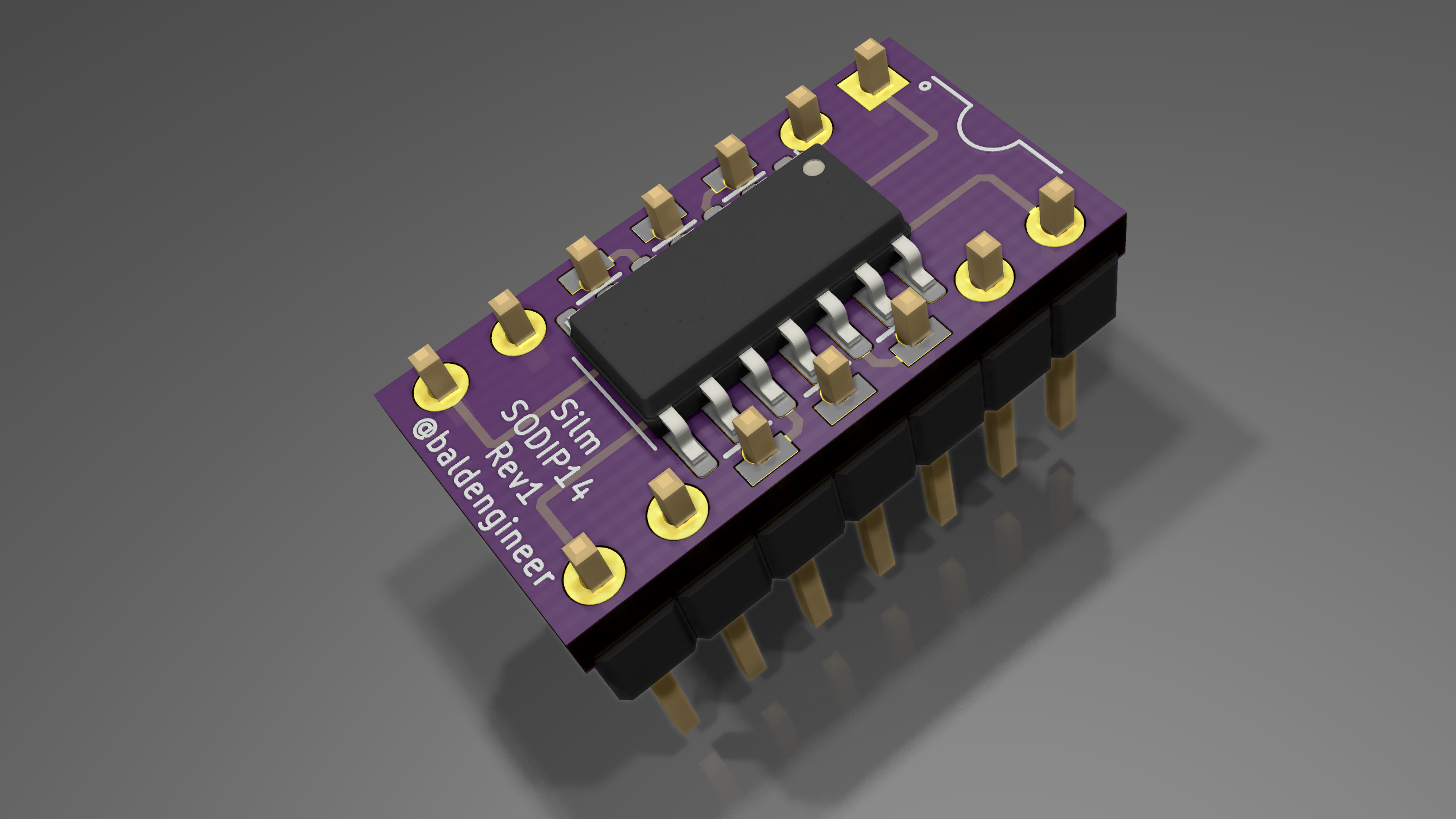 GitHub - baldengineer/Slim-SOIC-to-DIP-Adapter: Original width (0.3 ...
