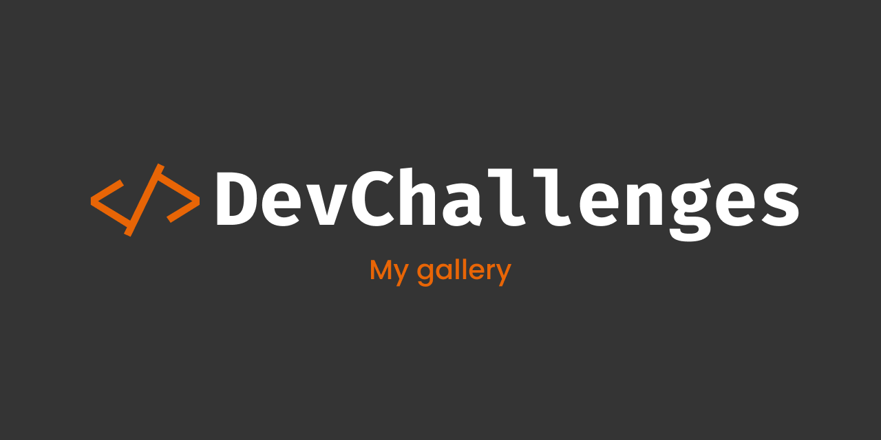 GitHub - carmo-sousa/devchallengers-my-gallery