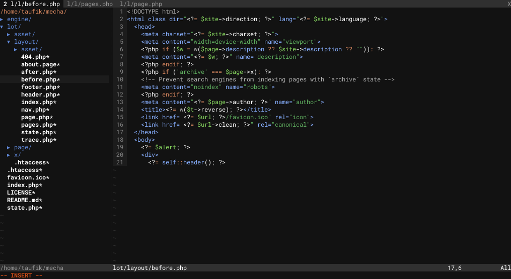 GitHub - taufik-nurrohman/vim: My minimalist Vim setup.