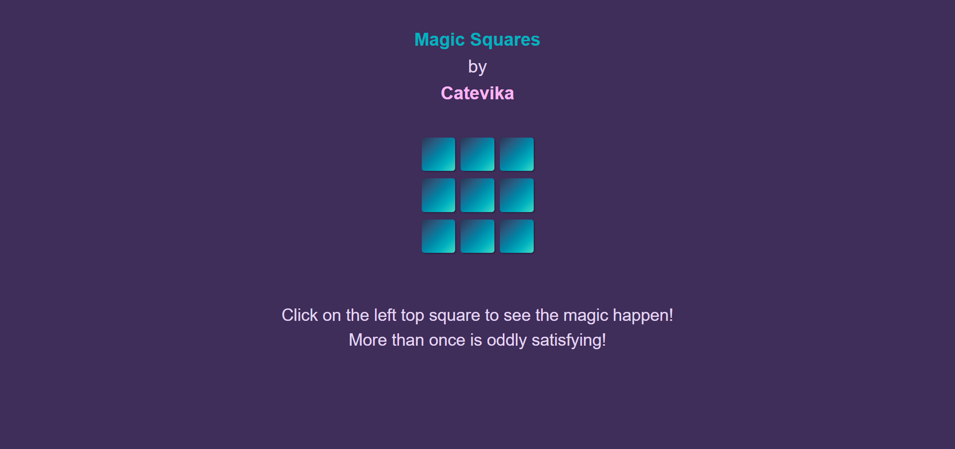 GitHub - Catevika/SCRIMBA_magic-squares