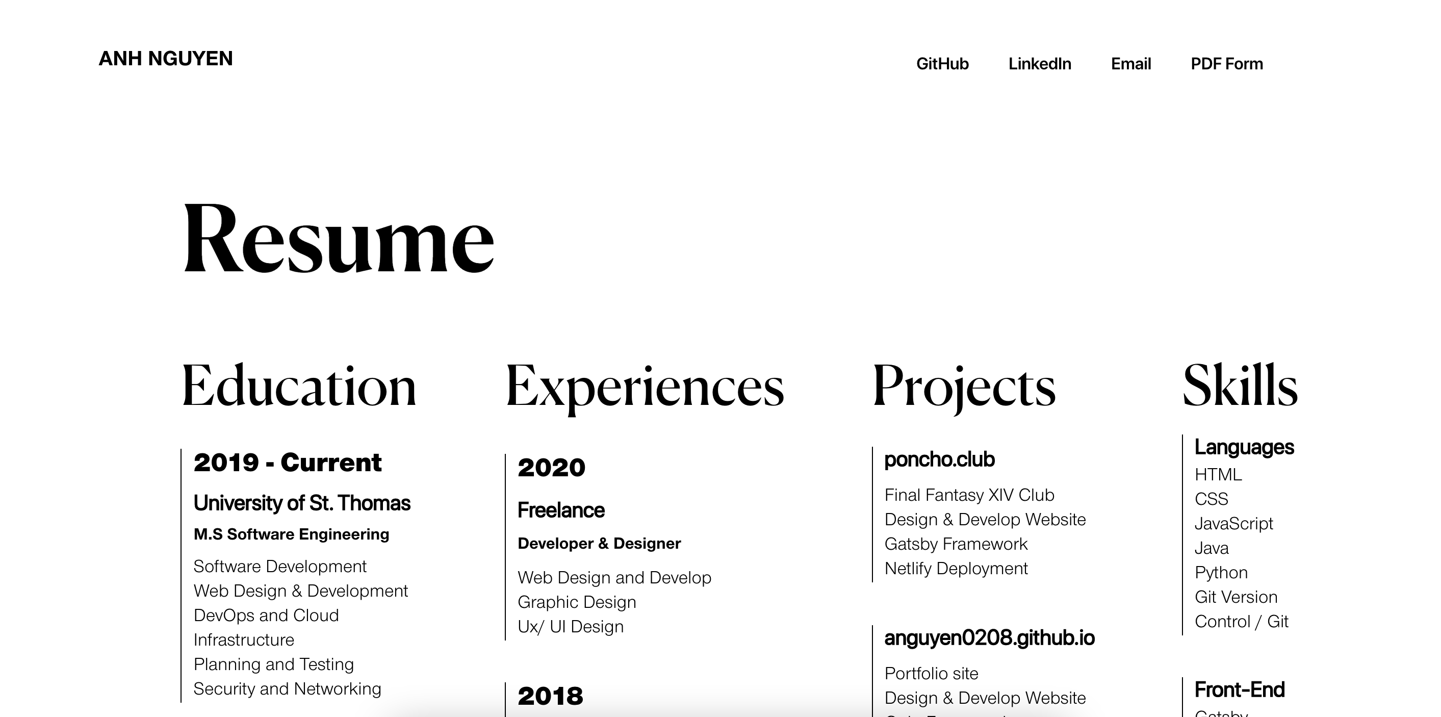 GitHub - ahbernhardt/resume-website: Online version of my resume