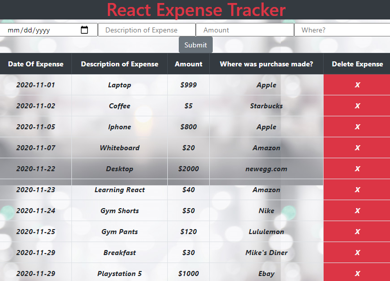 GitHub - jbri91/reactExpenseTracker