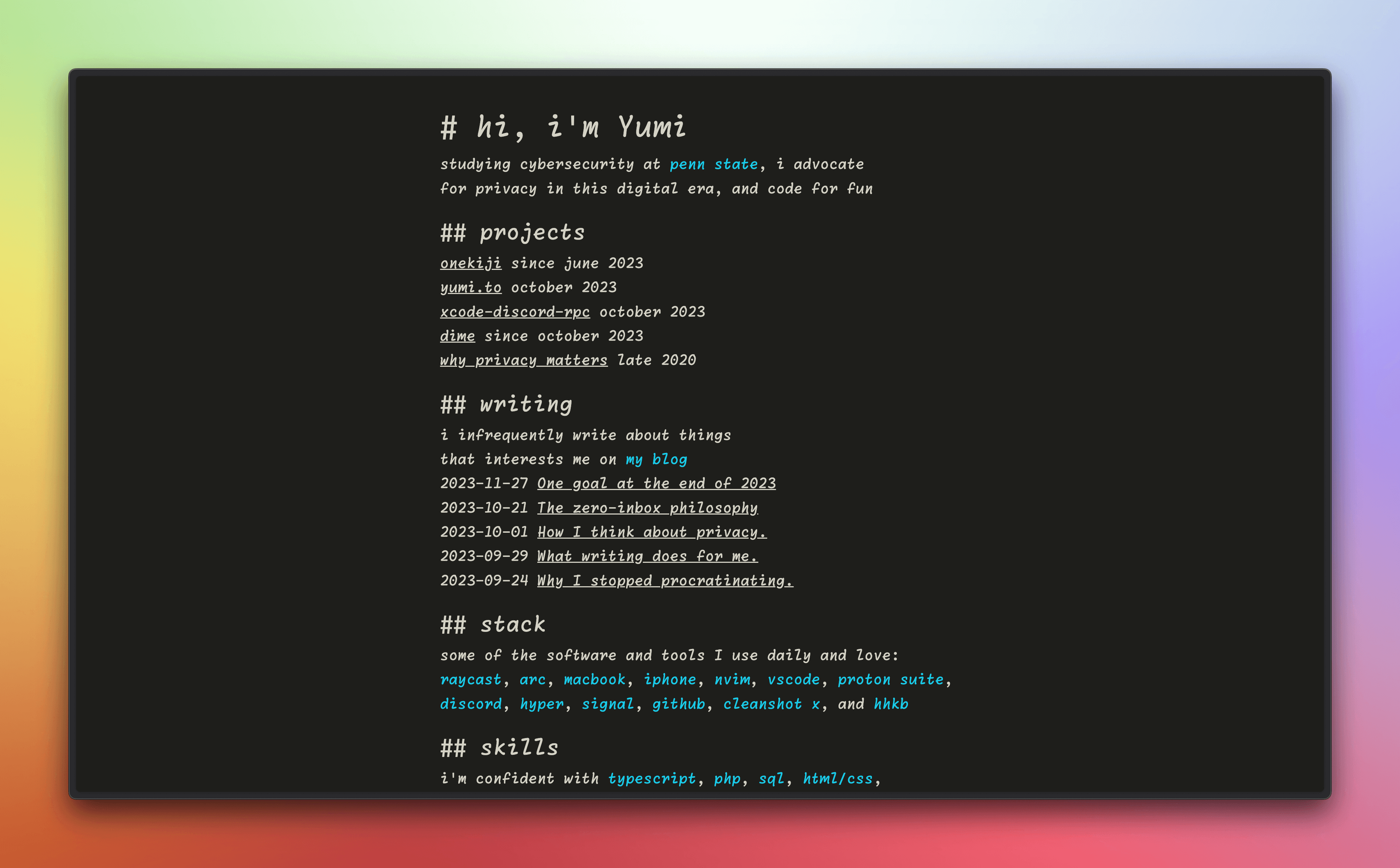 GitHub - izyuumi/yumiizumi: My open-source personal portfolio with accessibility in mind.