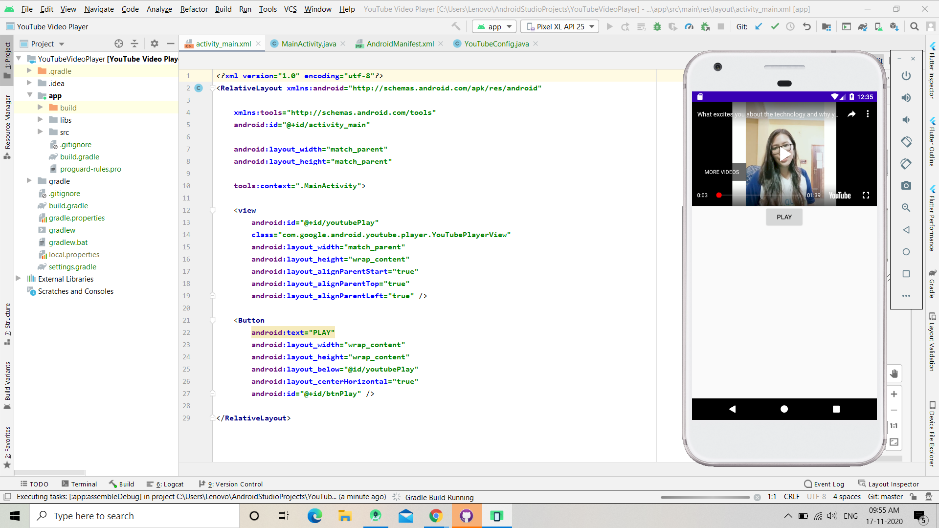 GitHub - shwetasingha/YouTube_Video_Player: An Android Application ...