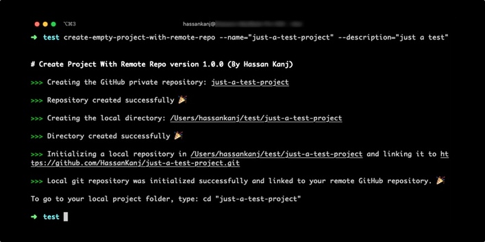Github Hassankanjcreate Empty Project With Remote Repo A Cli Tool