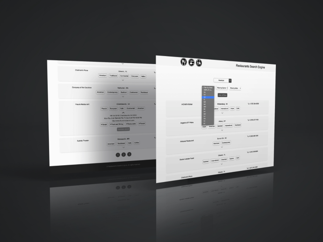 GitHub - edignot/Restaurants: :curry: This is a simple one-page React ...