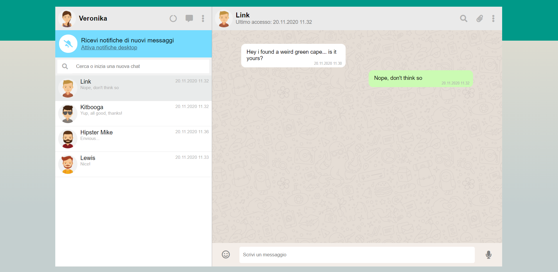 GitHub - Veroku-apricot/vue-boolzapp: Whatsapp-web emulator
