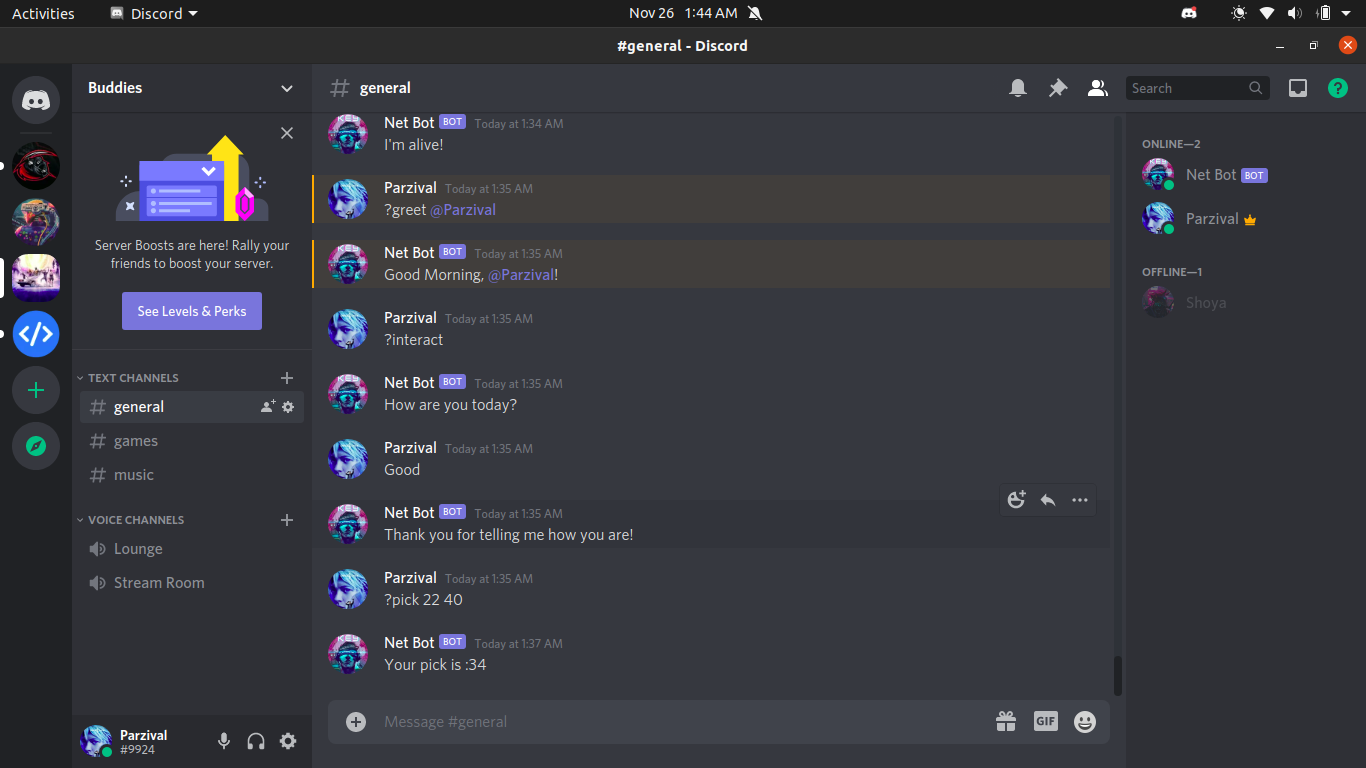 GitHub - Parzival-101/Discord-Bot: Bot Application created for Discord ...