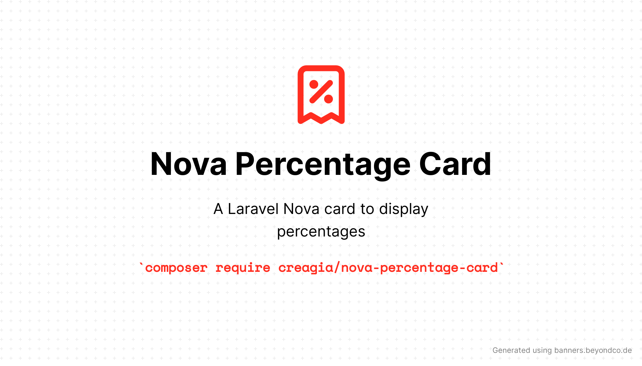 GitHub - creagia/nova-percentage-card: A Laravel Nova card to display percentages