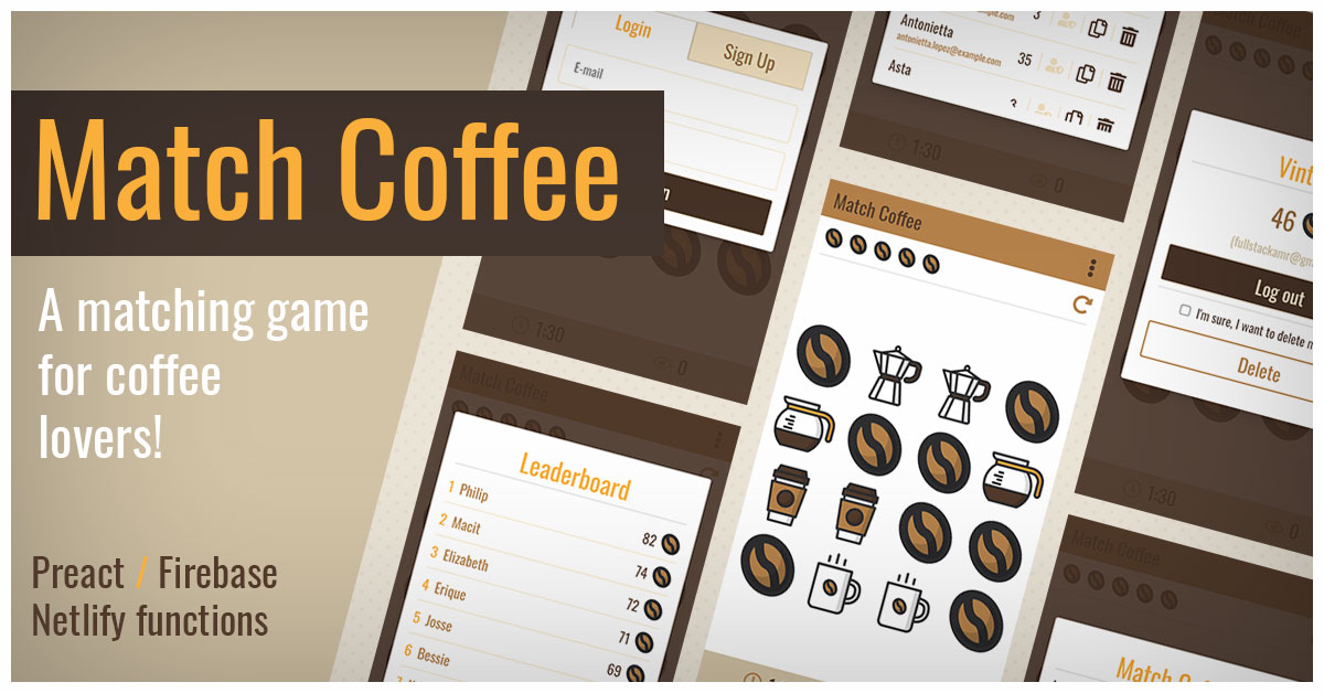 GitHub - amr-adel/match-coffee: ☕️ A matching game for coffee lovers!