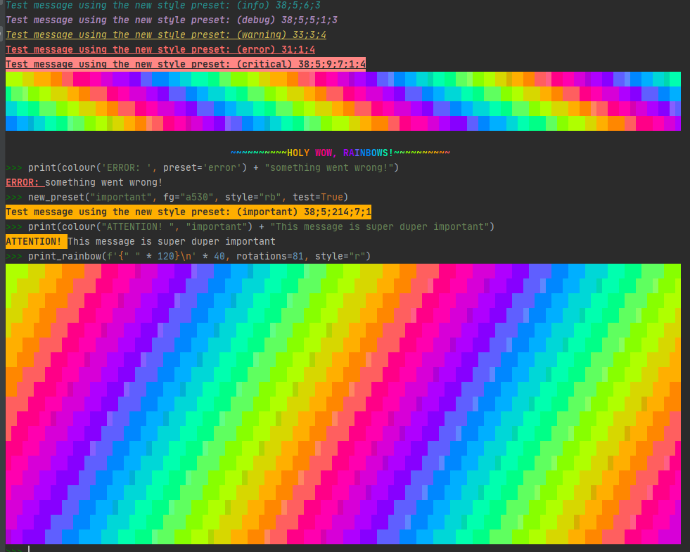 GitHub - RedMoikle/terminal_colours: add helpful ANSI tools for ...