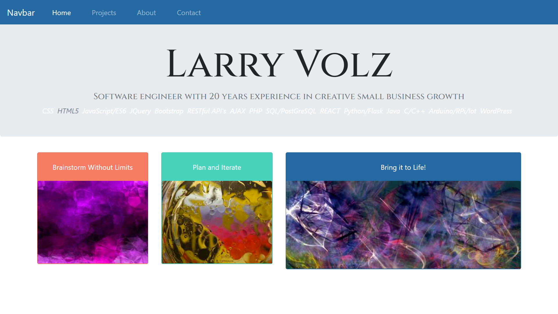 GitHub - Larry-Volz/Portfolio-for-Larry-Volz: Larry Volz's Software Engineering Portfolio