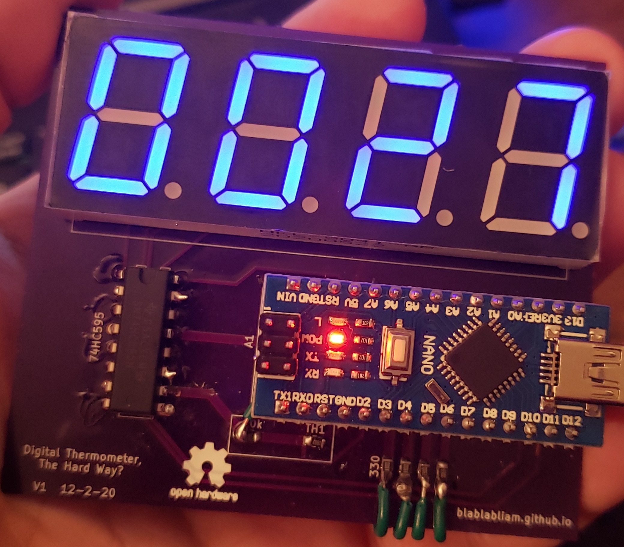 Github Blablabliamarduino Temp Display Simple Demo Of Shift Register 7 Segment Display And 1813