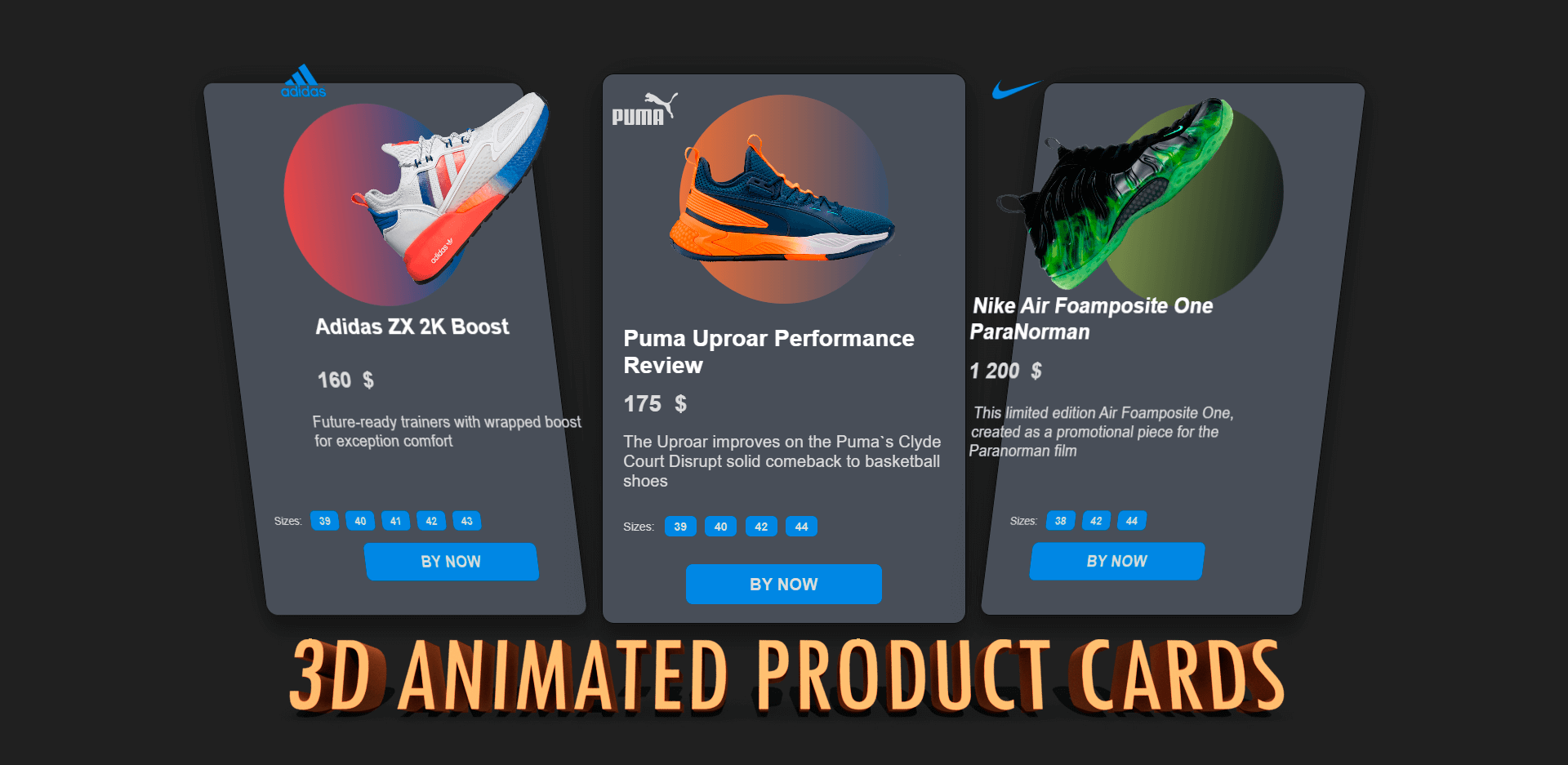 GitHub - Dtrust/shoes-product-cards: 3d product cards with rotation effect