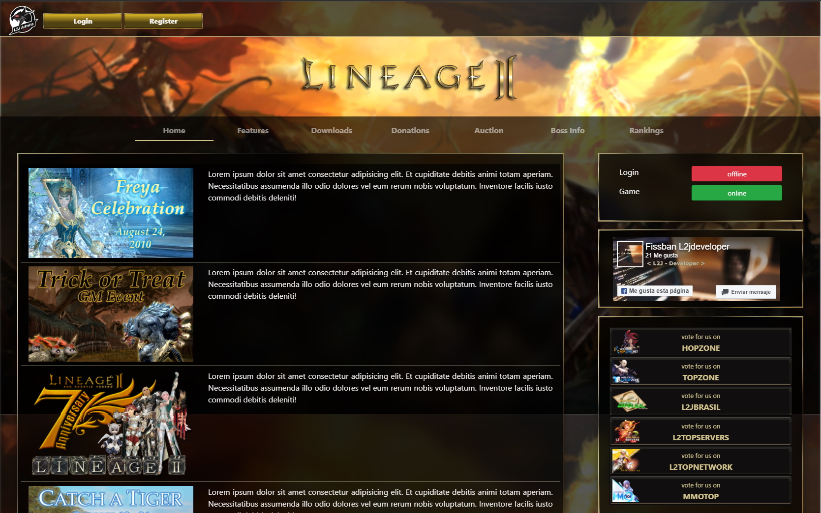 GitHub - fissban/Lineage2_web_modern