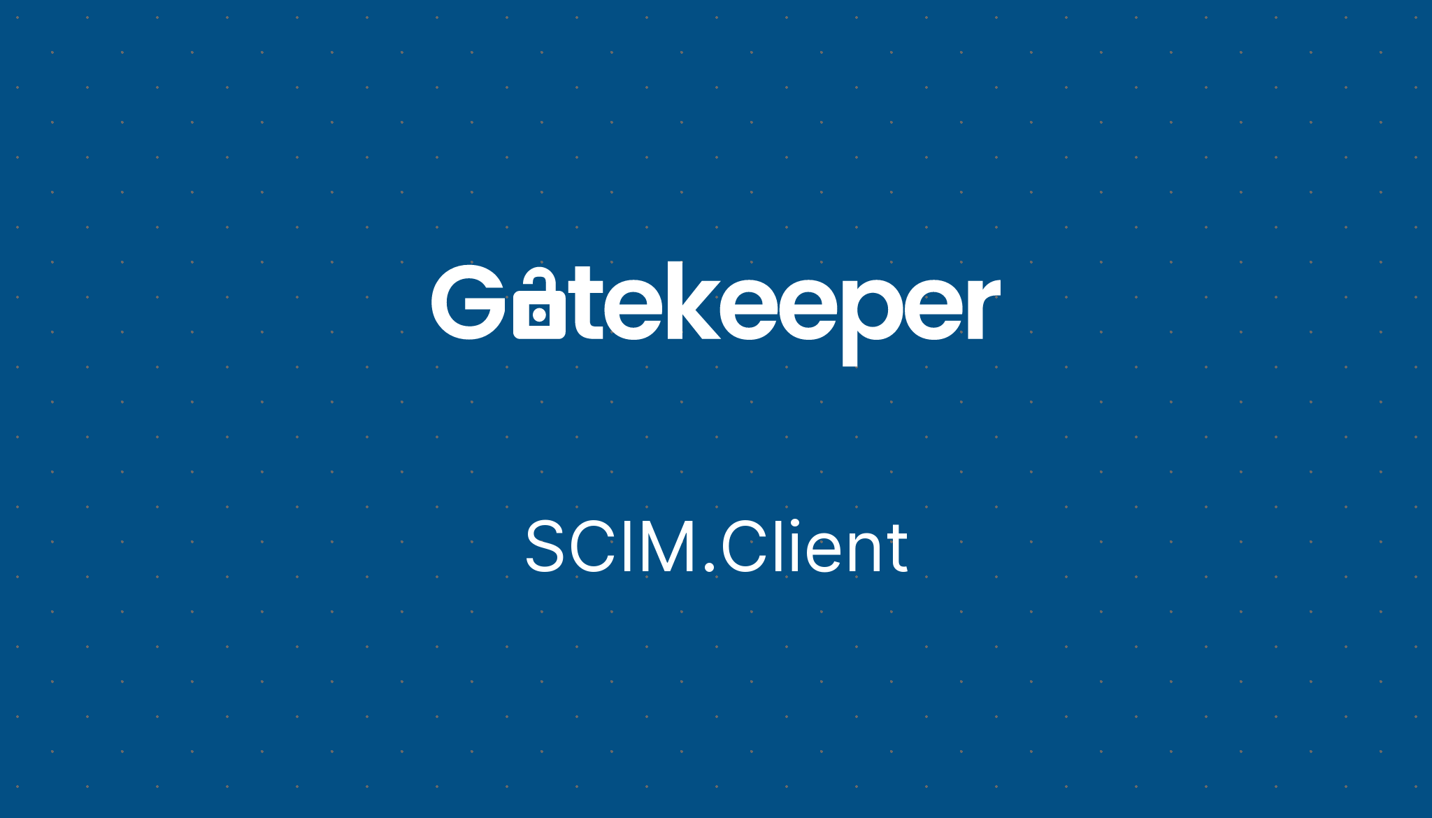 GitHub - Authentick/SCIM.Client: SCIM Client for .NET