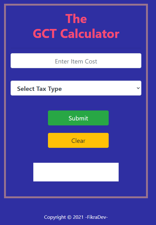 GitHub - FikraDev/Tax-Calculator: Simple Responsive GCT Calculator ...